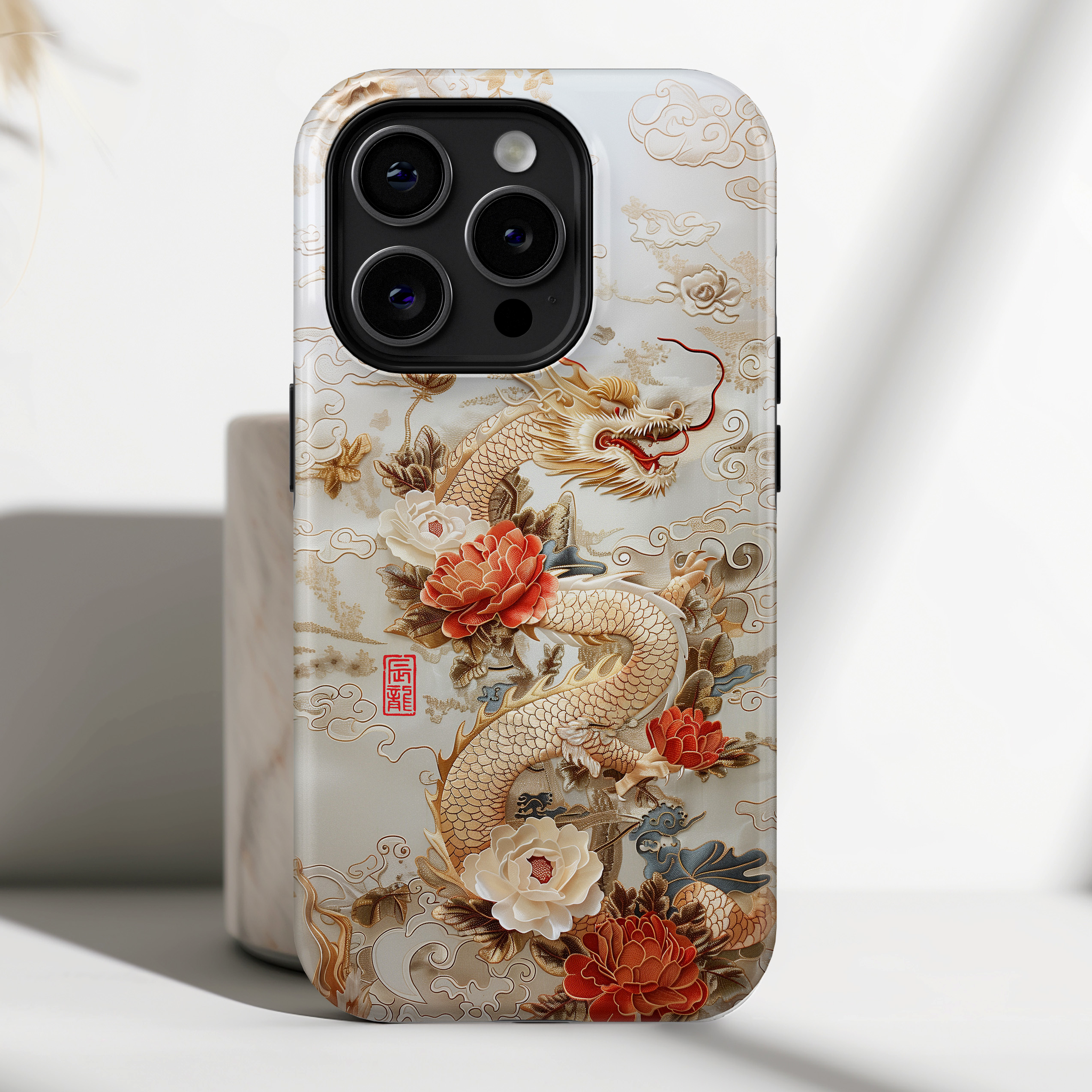 Chinese Dragon Embroidery Art Design iPhone Case – SigCase