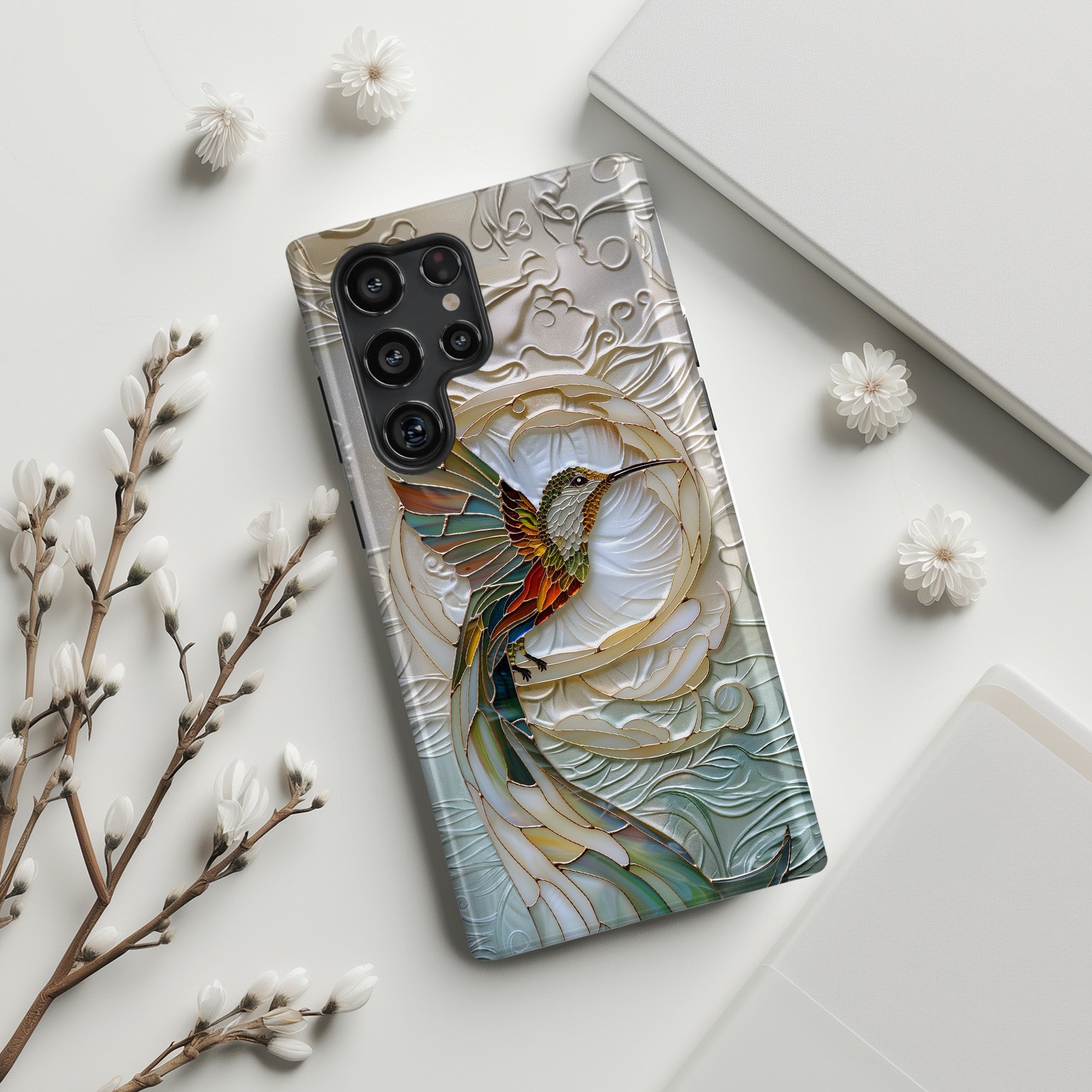 Hummingbird Stained Glass Design Case for Galaxy S series Phones – SigCase