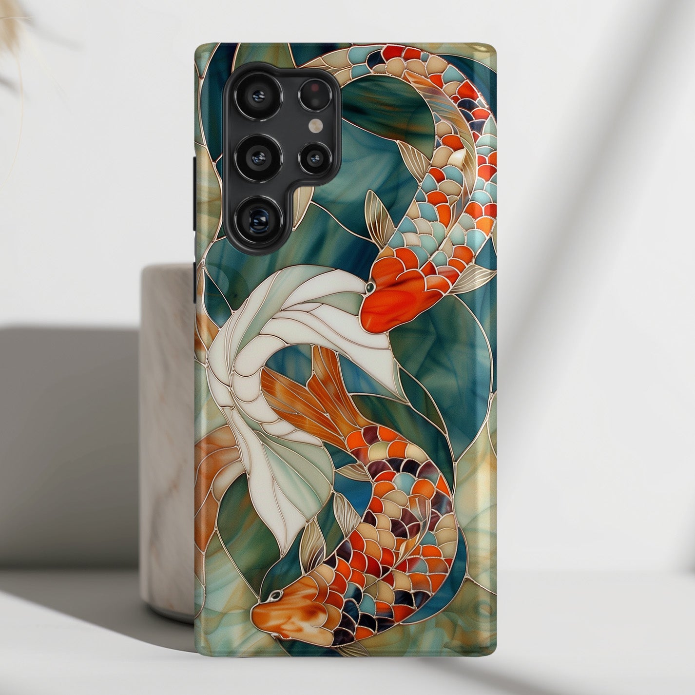 Koi Fish Stained Glass Design 2 Case for Galaxy S series Phones – SigCase