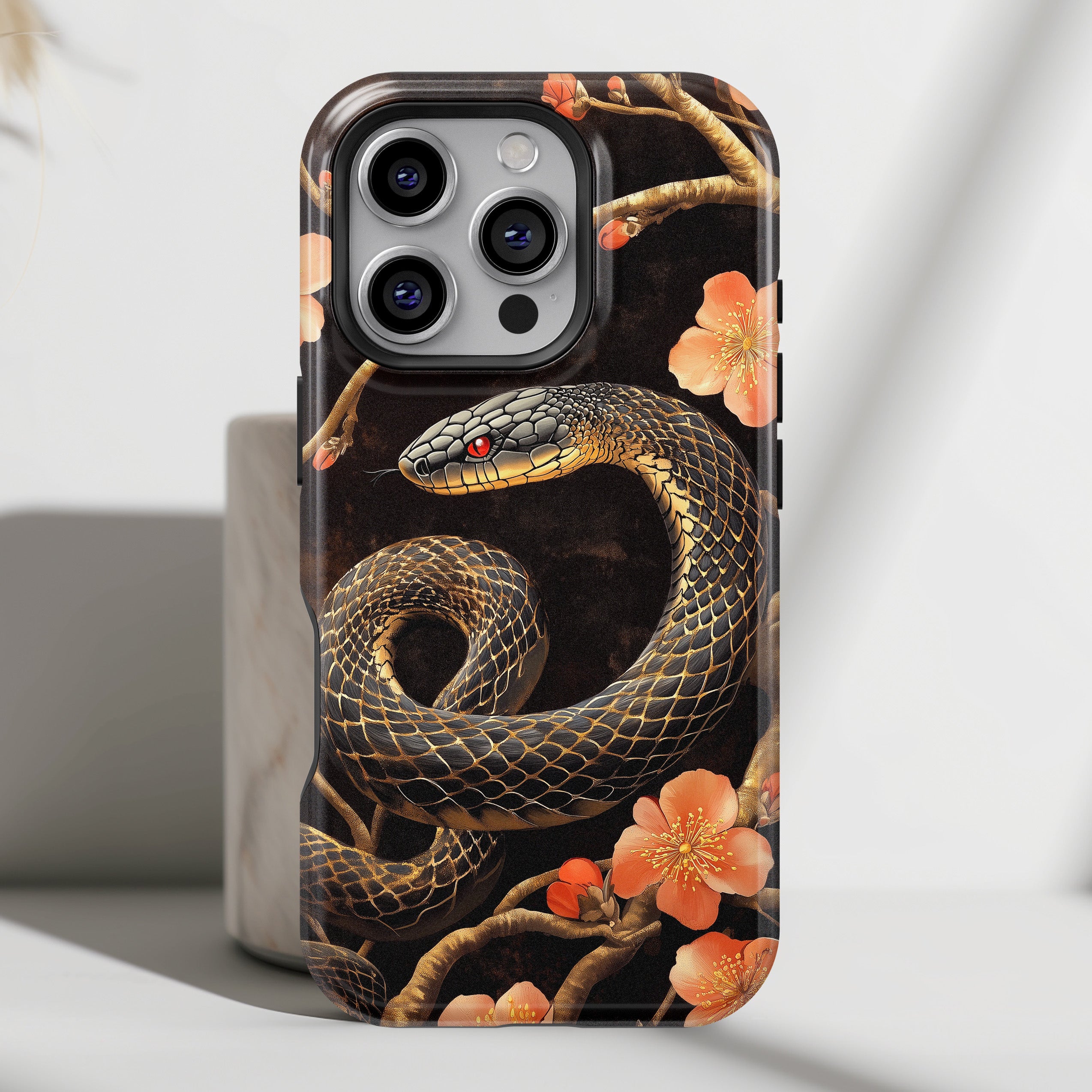 Snake Floral Design iPhone Case – SigCase