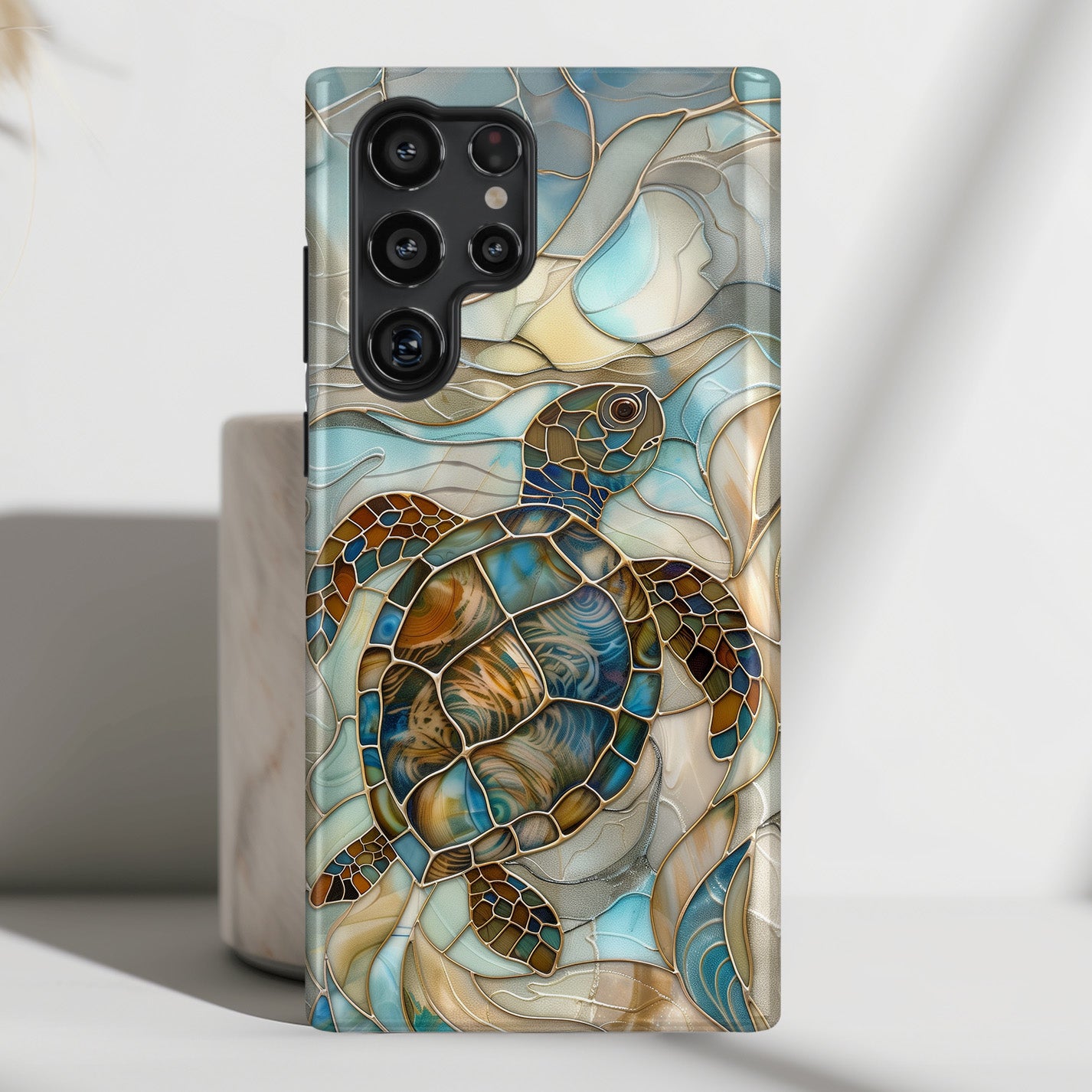 Turtle Stained Glass Design 2 Case for Galaxy S series Phones – SigCase