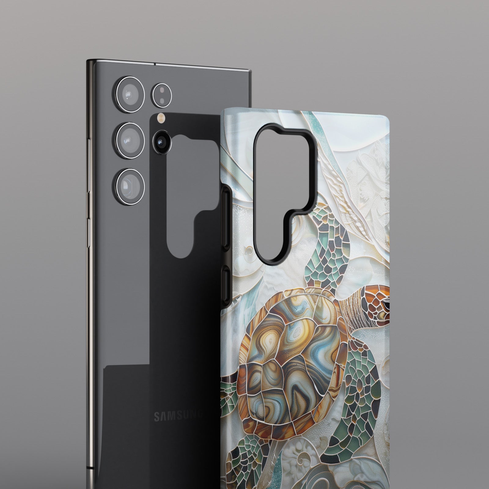 Sea Turtle Stained Glass Design 1 Print Samsung Phone Case – SigCase