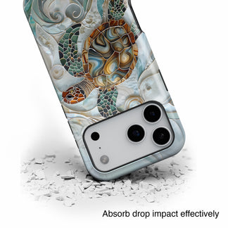 Sea Turtle Stained Glass Design 1 Print iPhone Case – SigCase