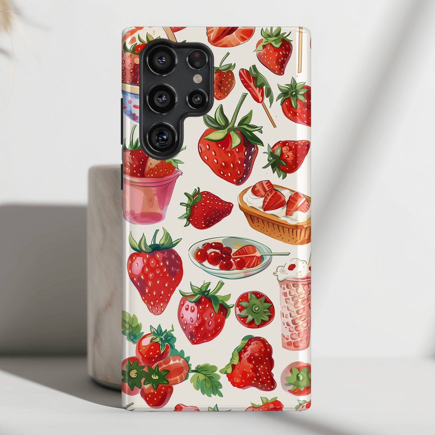 Strawberry Collage Pattern Design Case for Galaxy S series Phones – SigCase