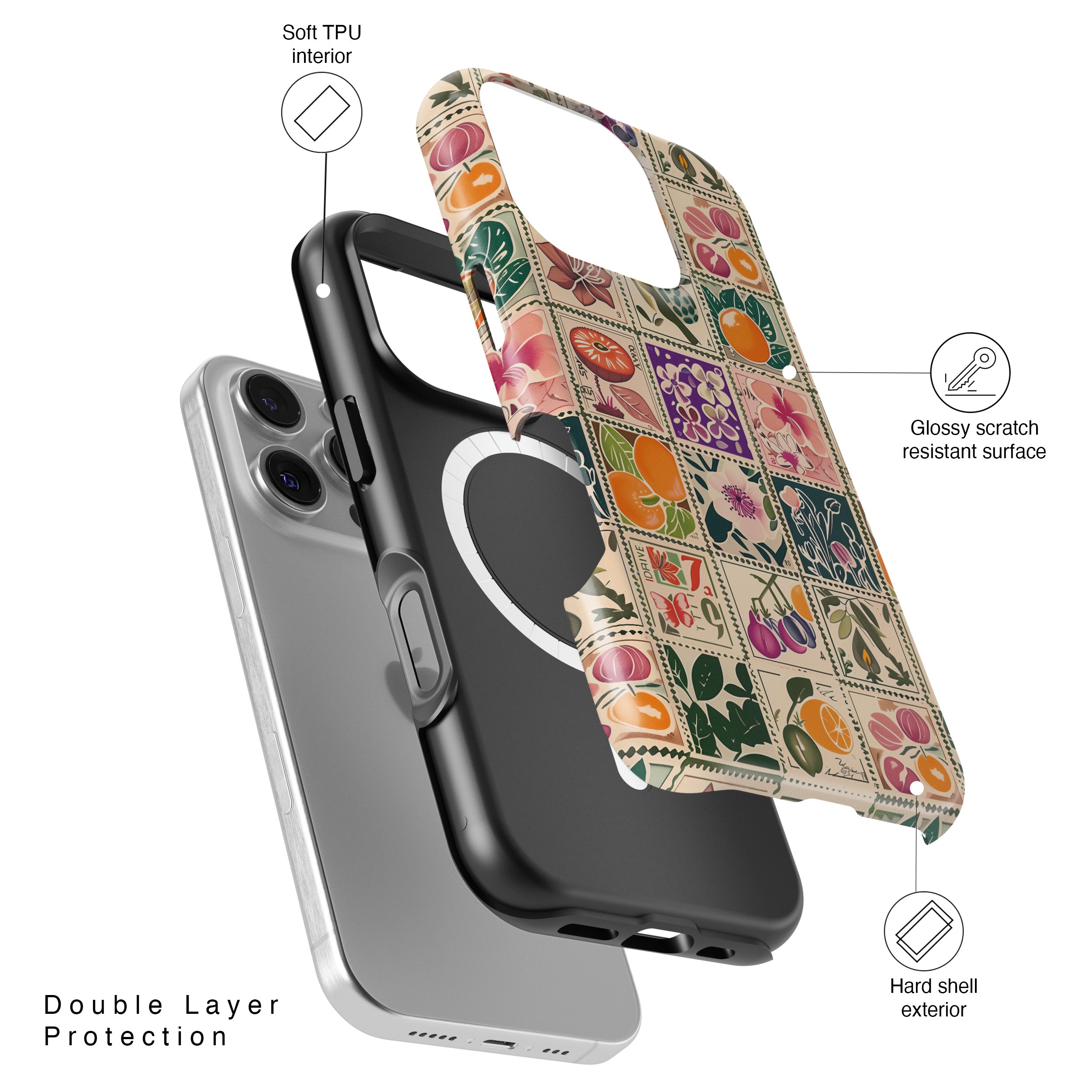 Vintage Stamps Collage iPhone Case – SigCase